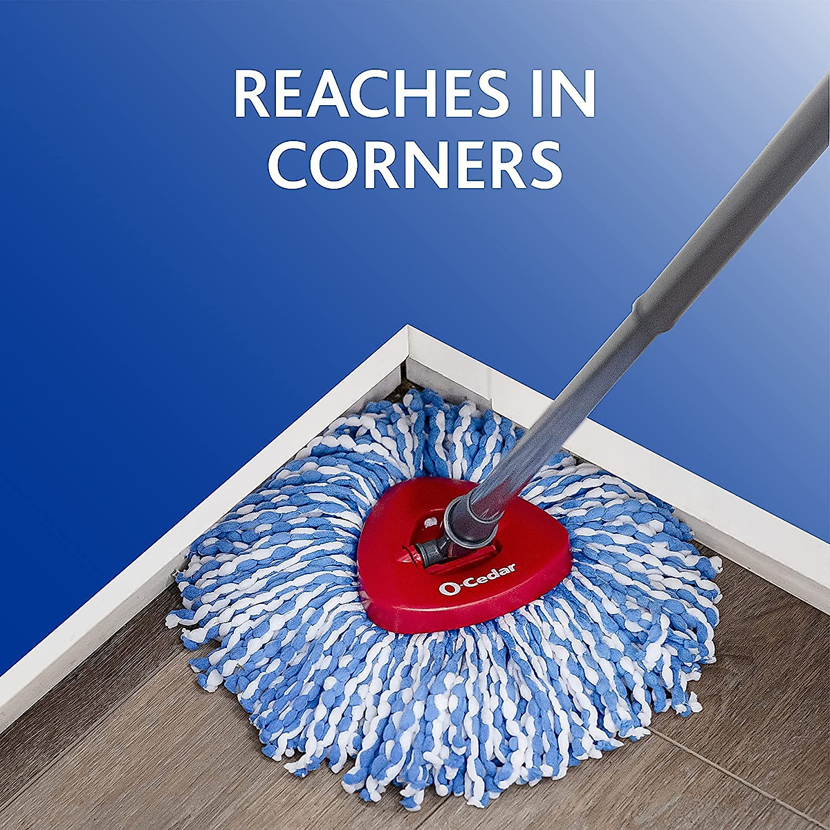 O-Cedar EasyWring RinseClean Microfiber Spin Mop & Bucket Floor Cleaning System with 4 Extra Refills,