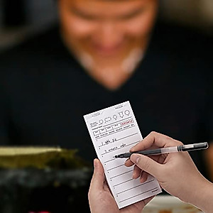 DGBDPACK Guest Check Pads EP-3616WP-1 (10 Pads), Total 500 Sheets White Waitress Notepad, Server Order Pads for Restaurant