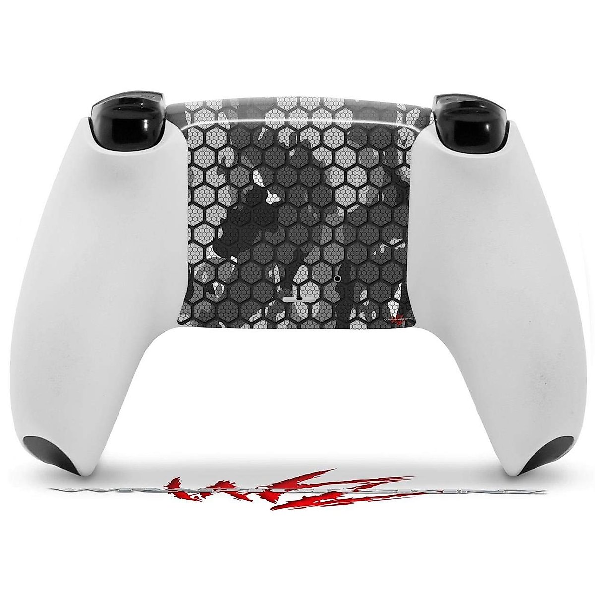 WraptorSkinz Skin Wrap compatible with Sony PS5 DualSense Controller HEX Mesh Camo 01 Gray (CONTROLLER NOT INCLUDED)