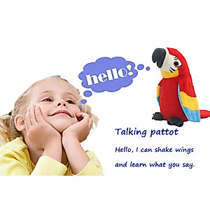 Vincilee Talking Parrot No Matter What You Say Will Repeat What You Say Funny Learning Good Helper Bring You Happiness Parrot Toys Speaking Parrot Multifunctional Electric Plush