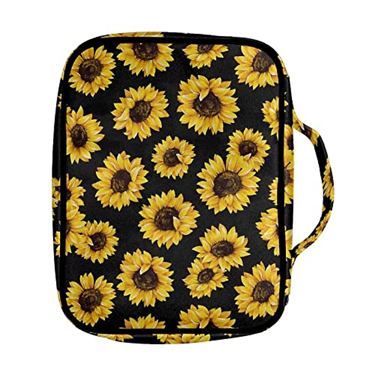 Flashideas Sunflower Portable Bible Cover Carrier Tote Bag Carry Bible Notebook Study Bible Case, Bible Cover Travel Purse Cell Phone Bags, Bilble Journaling Supplies