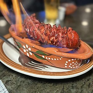 Hand Painted Portuguese Terracotta Oval Sausage Roaster Made in Portugal