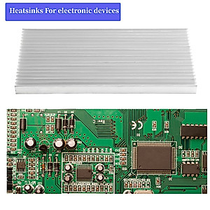Aluminum Large Heatsink, 11.8"X5.51"X0.79" Heat Sink Radiator Circuit Board Cooling Cooler 19 Fins Heat Sinks for High Power LED Light