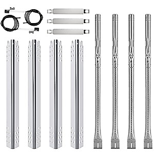 Grill Replacement Parts Kit for Charbroil Advantage Series 4 Burner 463240015 463344015 463240115 463343015 463433016 463432215 Models. Grill Burner Tube, Heat Plate, Crossover Tube and Igniter Kit.