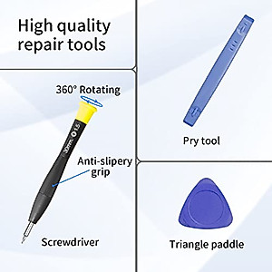 Replacement Thumbsticks for PS5 Controller, Analog Joysticks Grip Replacement Parts with Repair Kit for Playstation 5 Dualsense Controller, Black