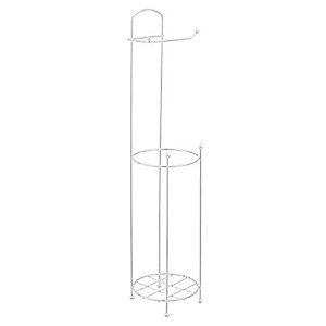 Amazon Basics AB-BR901 Toilet Paper Holder-Free Standing, Multi-Storage, Chrome, one-pack, 5.8 Inch, steel