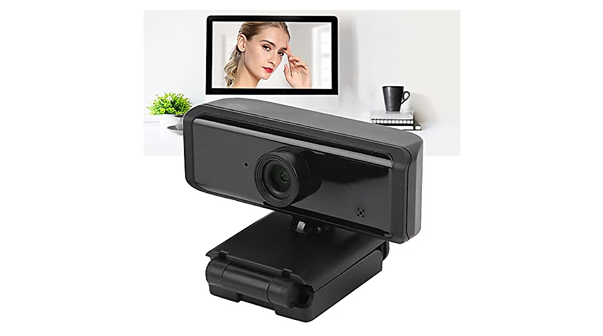 1080P Computer Webcam with Flexible Base & Cover