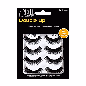 Ardell False Eyelashes 4 Pack Double Up 205, x 2 packs (4 pairs per pack)
