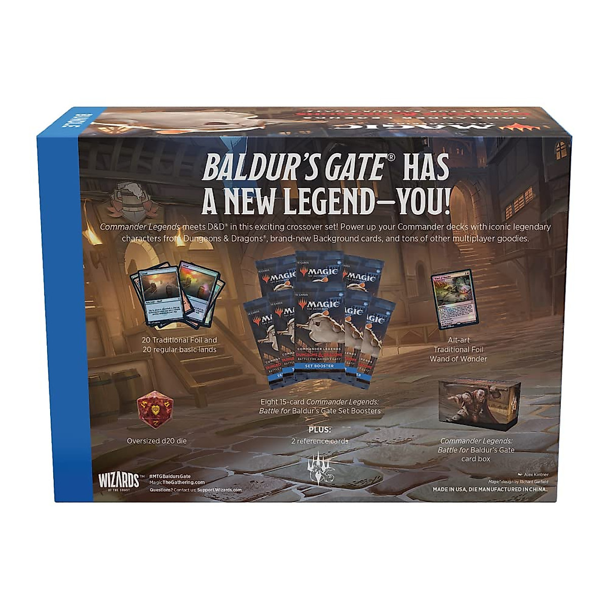 Magic: The Gathering Commander Legends: Battle for Baldur’s Gate Bundle | 8 Set Boosters + Accessories