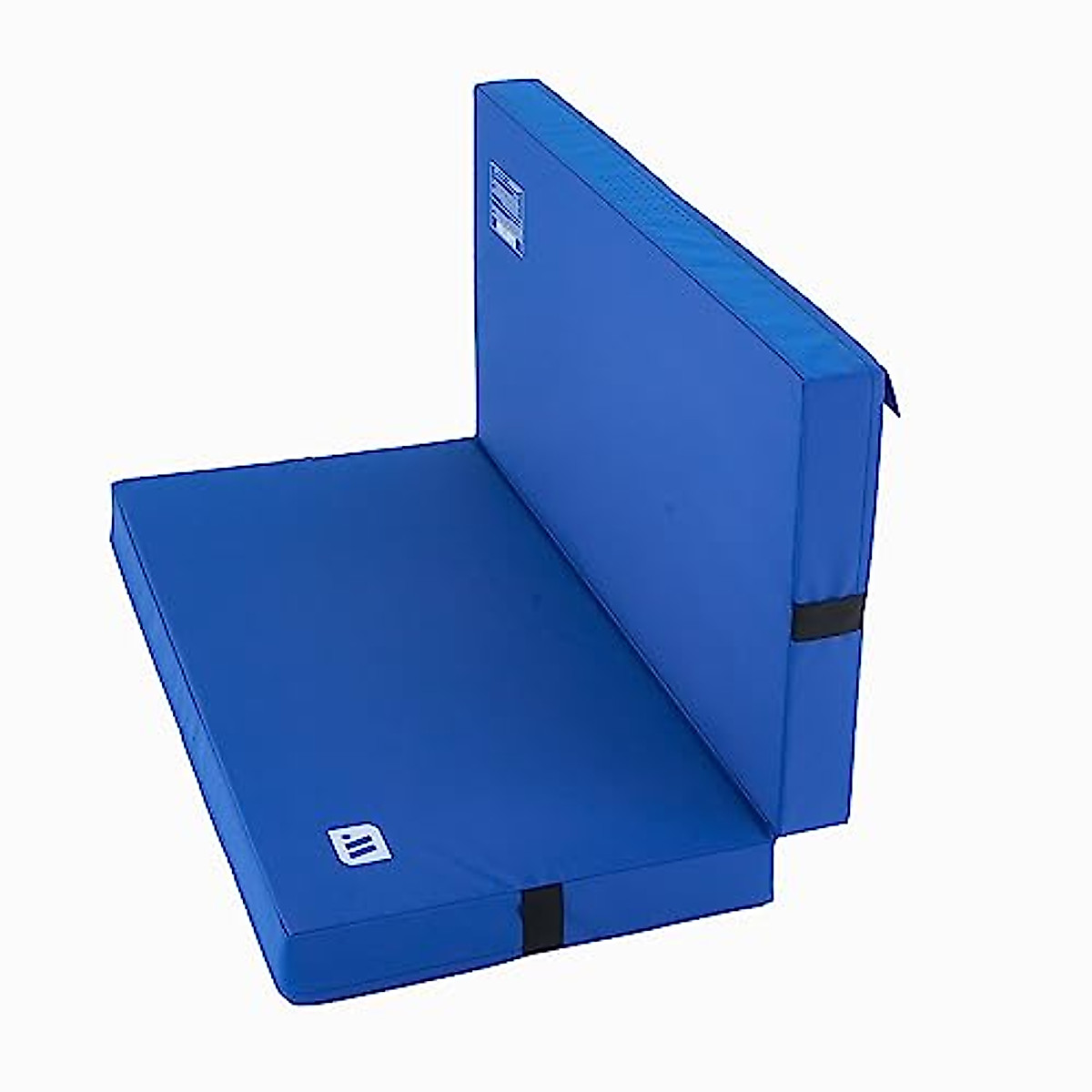 We Sell Mats 8 Inch Thick Bi-Folding Gymnastics Crash Landing Mat Pad, Safety for Tumbling, Back Handspring Training and Cheerleading, 4 ft x 8 ft, Blue