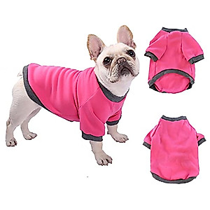 IDOMIK Dog Hoodies Pullover Casual Sweatshirt Soft Winter Coat for Small Dogs,Pet Clothes Cotton Hooded Shirt with Sleeves,Puppy Pajama Onesie Jumpsuit Warm Outfits Costume Cold Weather Jacket Apparel