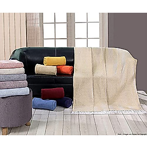 Cozy Home Collection, Luxurious Hand Woven Cozy Warm 100percent Combed Cotton All Season Fade Light Weight Fade Resistant Couch Chair Bed Decorative Throw Blankets Chevron 50Inx60In Set of 2 (Teal)