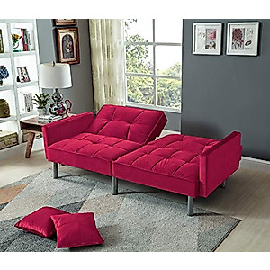 Legend Furniture, Sleeper, Sofa, Small Parcel, Red