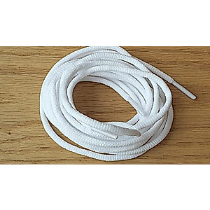 Jordan 13 Laces | Replacement Laces - White Round Shoe Laces, Round Athletic Shoe Laces, Jordan Shoe Laces White (White, 63")