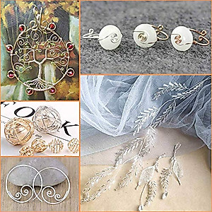 22 Gauge Jewelry Wire, Anezus Craft Wire Tarnish Resistant Copper Beading Wire for Jewelry Making Supplies and Crafting (Silver)