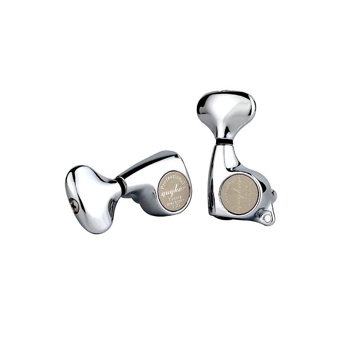 Guyker 6Pcs Guitar Machine Heads (3L + 3R) – 1:21 Sealed Tuning Key Pegs Tuners Set Replacement for ST Tele SG Style Electric or Acoustic Guitars – Chrome