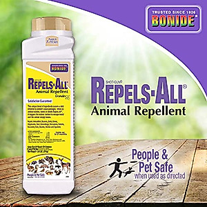 Bonide Repels-All Animal Repellent Granules, 1.25 lbs. Ready-to-Use Pellets Deter Pests from Lawn & Garden, Long Lasting Control