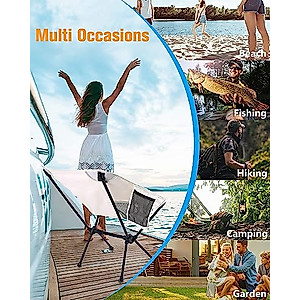 IFOKER Camping Chair Compact,Beach Chair High Hardness,Portable Folding Chair for Camping,Beach,Hiking,Campfire