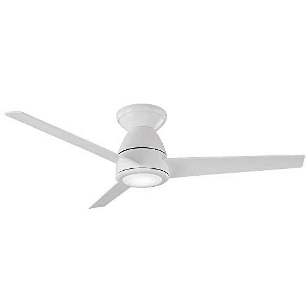 Tip Top Smart Indoor and Outdoor 3-Blade Flush Mount Ceiling Fan 44in Matte White with 3000K LED Light Kit and Remote Control works with Alexa, Google Assistant, Samsung Things, and iOS or Android App
