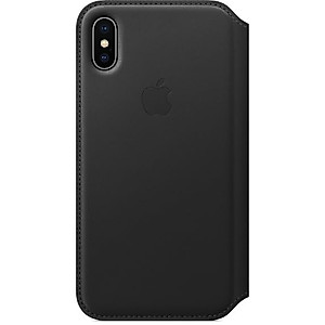 Apple iPhone X Leather Folio - Black
