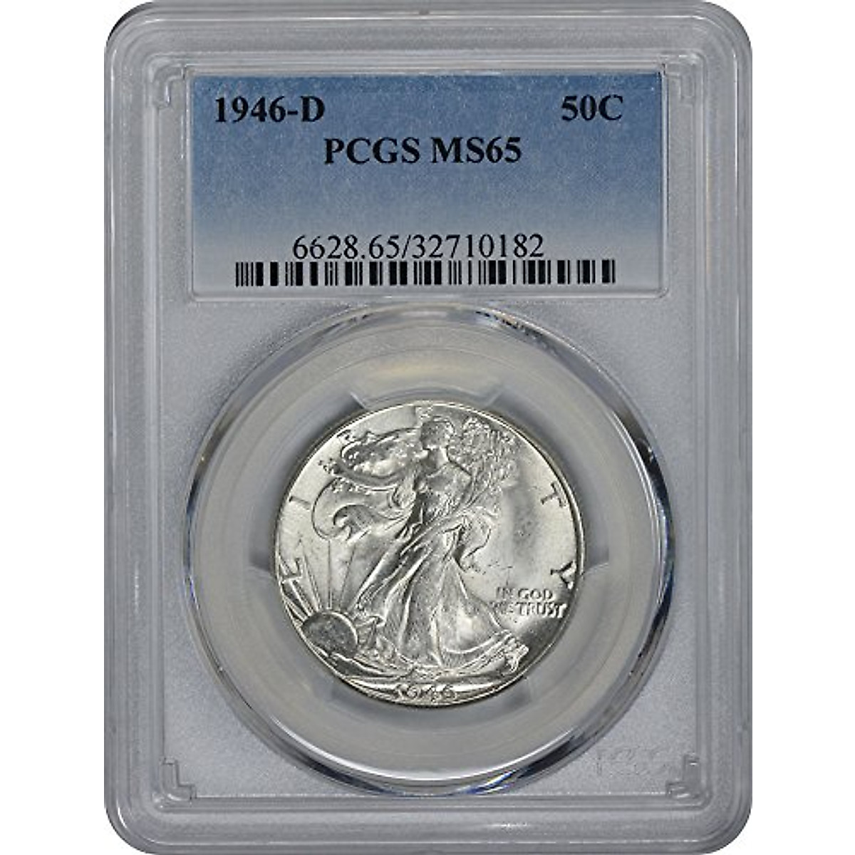 1946-D Walking Liberty Half Dollar, MS65, PCGS