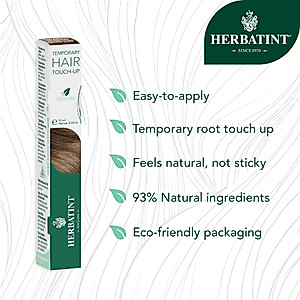 Herbatint Temporary Hair Touch-Up - Instantly Mask Grey Roots Between Coloring with Easy To Apply Precision Brush Kit - Natural-Looking Concealer For Light Chestnut Hair - Vegan - .33 oz