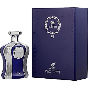 Afnan Highness VI Blue for Men Eau De Parfum Spray, 3.4 Ounce