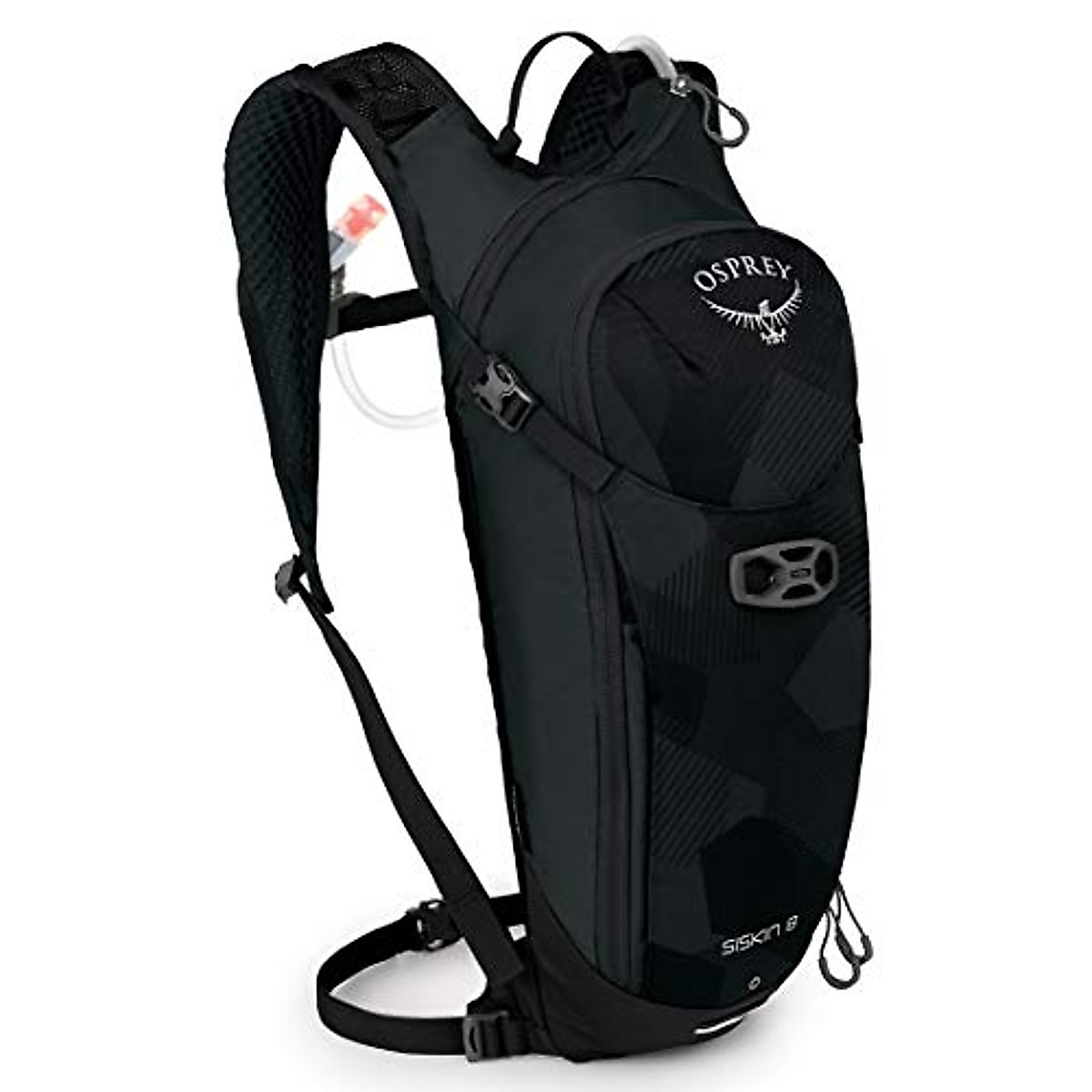 Osprey Siskin 8L Men's Biking Backpack with Hydraulics Reservoir, Obsidian Black
