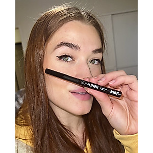 kiki Slimliner Liquid Eyeliner Pen Black, Smudge Proof All Day Vegan Formula, Cruelty Free