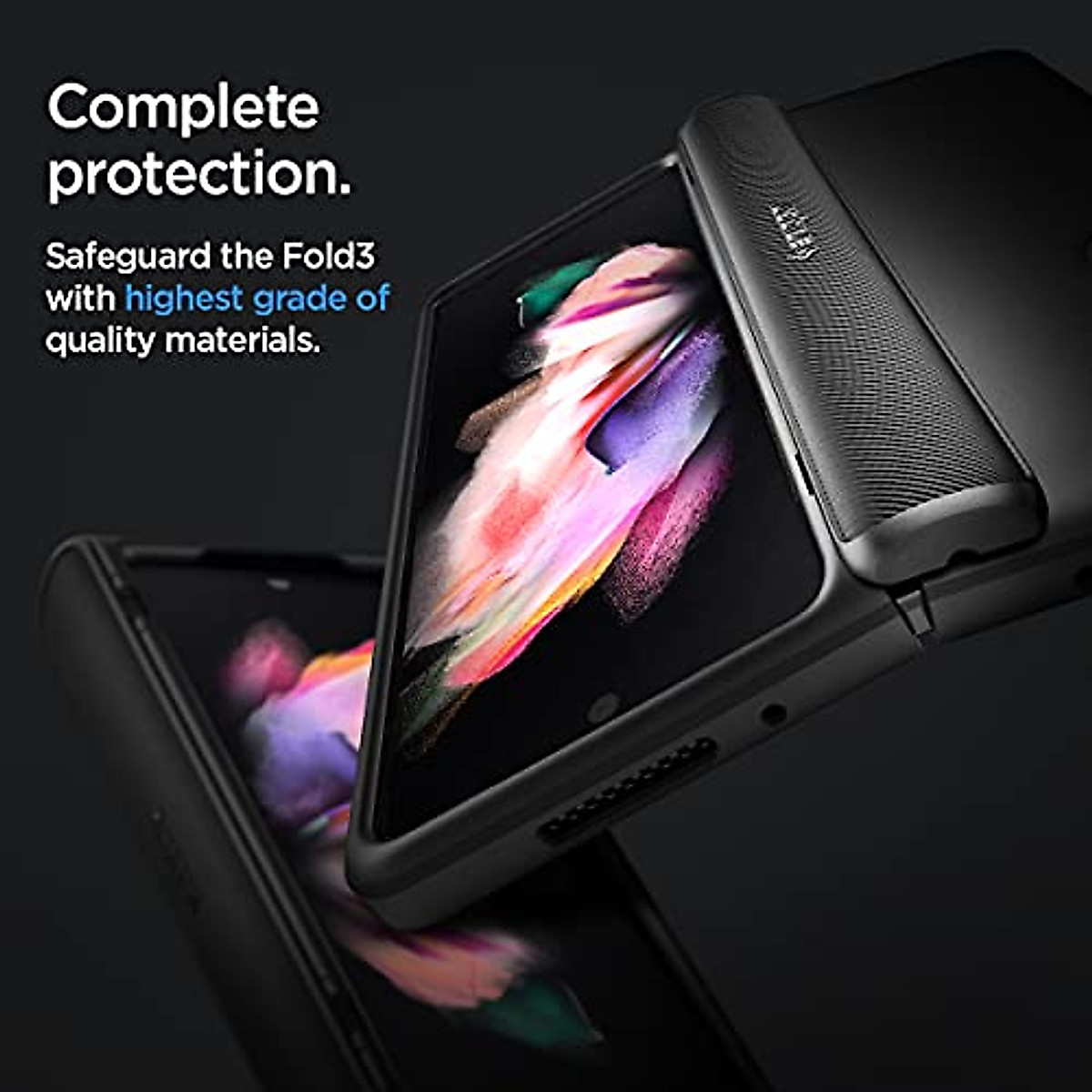 Spigen Slim Armor Pro [Hinge Coverage] Designed for Galaxy Z Fold 3 5G Case (2021) - Black