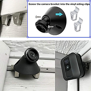 Blink XT2 Clips for Vinyl Siding, No-Hole Needed Siding Camera Hooks Outdoor Cam Hanger for Mounting Blink Xt2/Xt Cameras Home Security System (20 Pack)