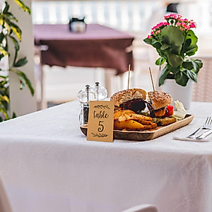 25pcs Wedding Table Numbers 1-25, 4x6 Inch Cardstock Table Numbers Double-Sided Table Signs for Wedding Reception Table Place Cards for Party Bridal Shower Anniversary Celebrations