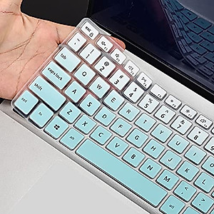 Keyboard Cover for Dell inspiron 15 17 3501 3502 3505 5501 5502 5505 5508 5509 5584 5590 5593 5594 5598 7500 7501 7506 7590 7591 7706 7790 7791, G15 5520 5525 5515 5510 Series Laptop - Gradual Mint