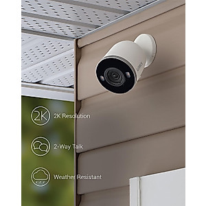 Lorex 2K Indoor/Outdoor Spotlight Camera with Color Night Vision, 2-Way Talk, Person Detection, White (White)