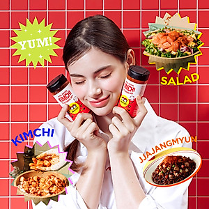 SEOUL SISTERS Korean Kimchi Powder Seasoning Mix 3.5 oz (100g) 1EA - ORIGINAL Spicy Seasoning Mix, Rich in Probiotics, Delicious Barbecue Dry Rub for Chicken Pork Fish Vegetables