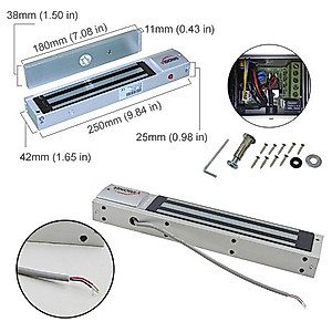 Visionis FPC-7298 Four Door Access Control System for 4 Doors Inswing Door 600lbs MagLock Time Attendance TCP/IP Wiegand Controller, Black RFID Card Reader and Keypad, 10,000 Users Software Kit