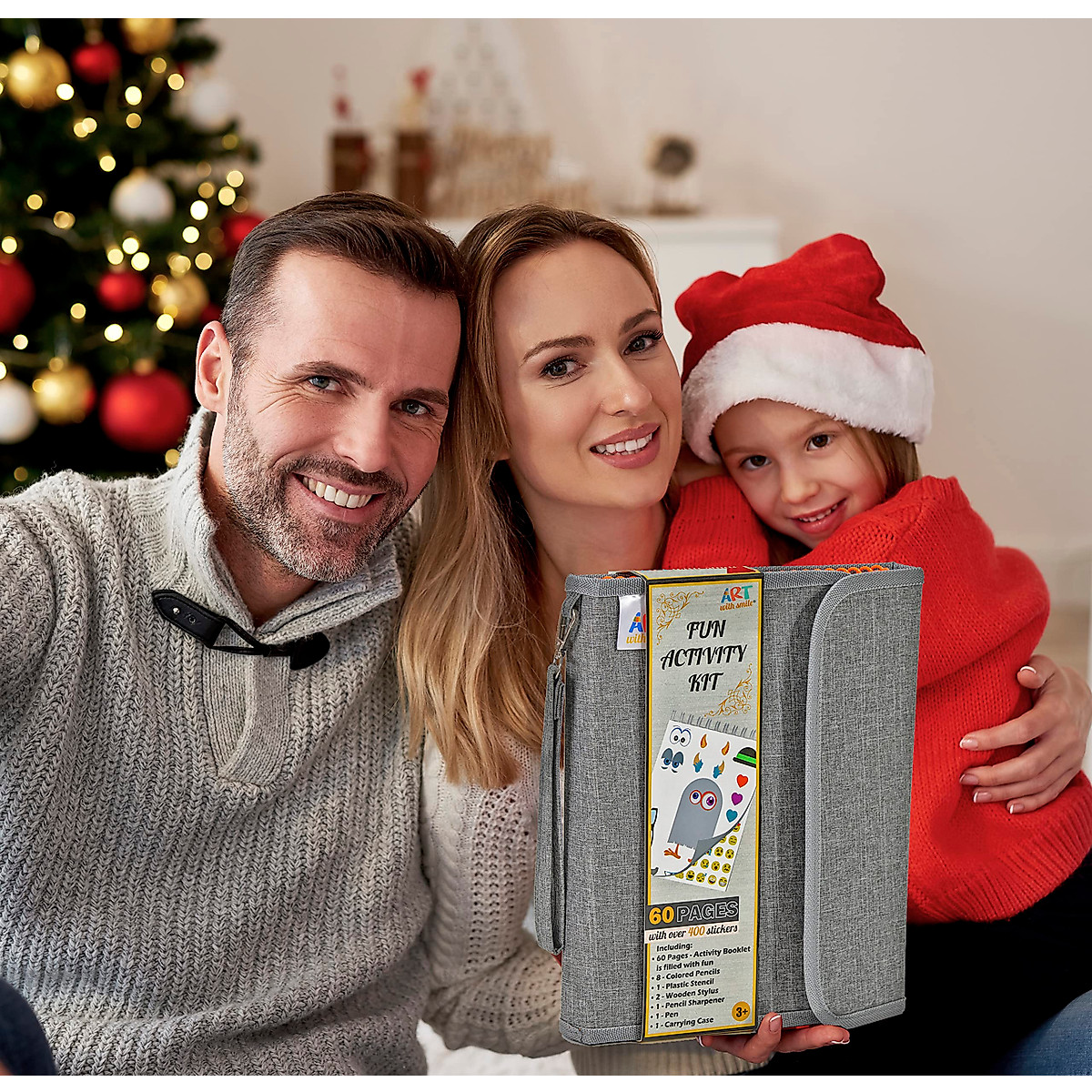 Activity Book for Girls and Boys - Premium Case Includes Large 60-page - 420 Stickers, Rainbow Scratch Papers, Reusable Stickers, Coloring Pencils, Numbers and Letters Stencil - Educational Toys Gift