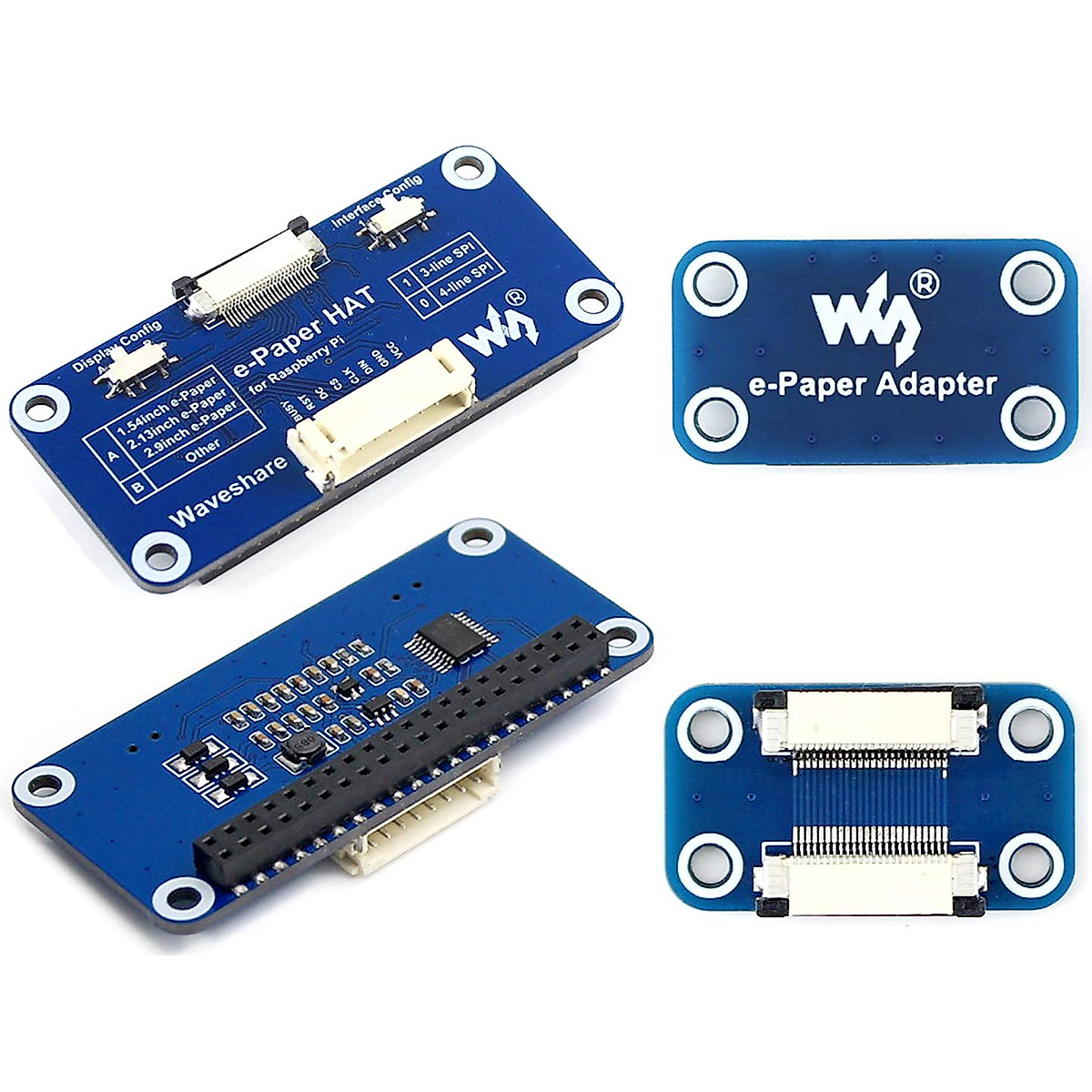 waveshare 7.5inch E-Ink Display HAT,800x480 Pixel Black,White Two-Color SPI Interface E-Paper Screen LCD for Raspberry Pi 4B/3B+/3B/2B/Zero/Zero W/Zero WH and Jetson Nano no/Ard/Nucleo