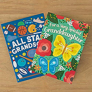 Tiny Expressions - Granddaughter Birthday Card with Yellow A7 Envelope Included | Beautiful Butterfly Illustrations Suitable for All Ages | Interior Images & Message with Room to Write Your Own