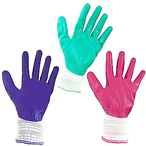 Gardening Gloves for Women Ladies Garden Gloves for Women Gardening Gifts for Women, 3 Pairs, Protective Work Gloves Reusable Gloves Womens Gardening Gloves Guantes de Trabajo para Mujer