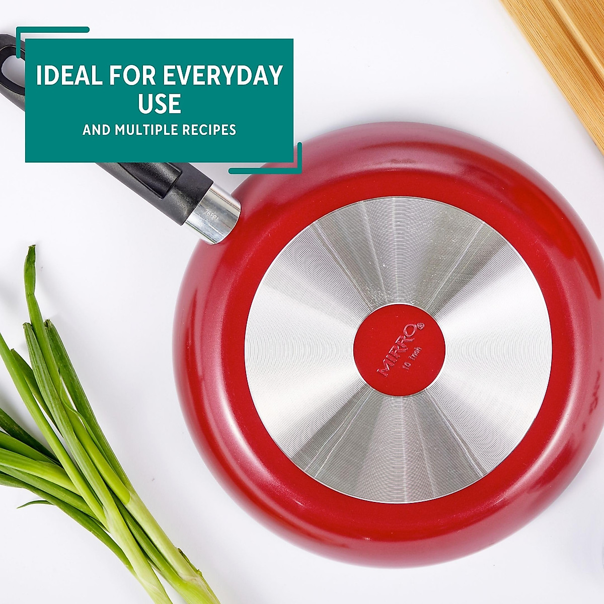 Mirro A79605 Get A Grip Aluminum Nonstick Fry Pan Cookware , 10-Inch, Red