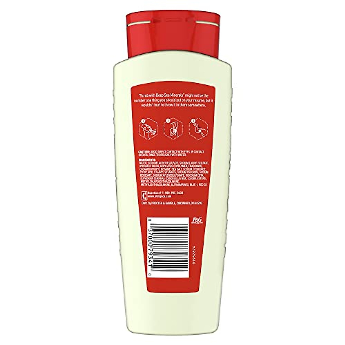 Old Spice Body Wash for Men, Deep Scrub with Sea Minerals Scent, 16 Fl Oz (Pack of 4)