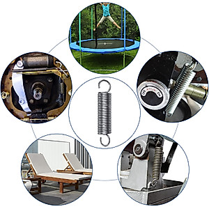 OIIKI 4PCS 3-7/8" Overall Length Recliner Springs with Hook, Recliner Tension Springs, Replacement Recliner Sofa Chair Mechanism Tension Spring, Long Neck Hook Style (Outer Dia 3/4)