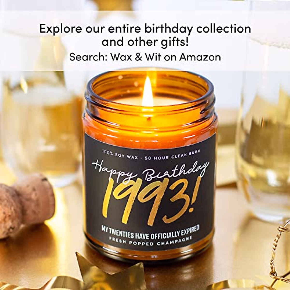 WAX & WIT 30th Birthday Gifts for Her, 30th Birthday Gifts for Him, 30 Year Old Birthday Gifts for Women, Dirty 30 Gifts for Women, Happy 30th Birthday, Gifts for 30 Year Old Men
