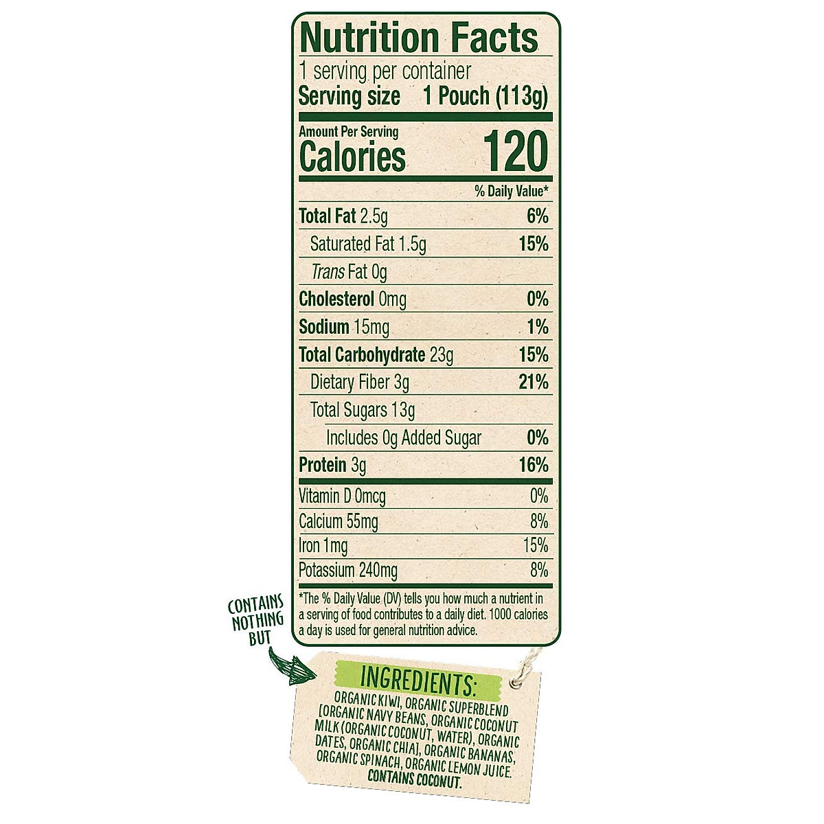 Sprout Organic Baby Food, Stage 4 Toddler Pouches, Kiwi Banana & Spinach Power Pak, 4 Oz Purees (Pack of 6)