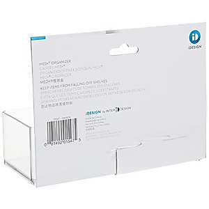 iDesign Divided Bathroom Vanity Organizer for Bathroom, Kitchen, Bedroom, Office, Set of 2, 7" x 3" x 5", Clear