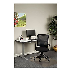 Alera ALEELT4214F Elusion II Series 275 lbs. Capacity Mesh Mid-Back Swivel/Tilt Chair with Adjustable Arms - Black