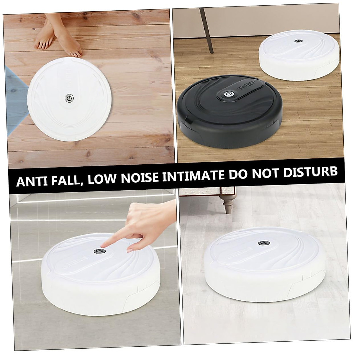 HOMSFOU 1 Set Sweeping Robot Floor Mopping Robot Toy Robotic Cleaner Vaccum for Kids Mop Vacuum Robot Toy Kid Housekeeping Toy Mini Hair Toddler Abs Plastic Household Game Supplies White