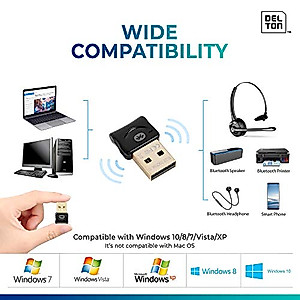 Delton Trucker Bluetooth Headset, Wireless Headphones w/Microphone, Headphones for Truck Driver, Wireless Over The Head Earpiece with Mic for Skype, Call Centers - 18Hr - 10 Pack