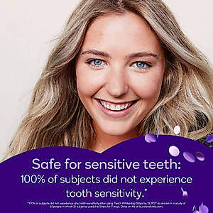 BURST Teeth Whitening Strip Kit - Sensitive Teeth Friendly - 10 Treatments with No-Slip Grip - White Strips Whiten with Visible Results in Just 15 Minutes - Mint + Coconut Whitening Strips